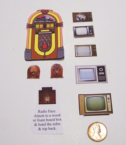 1/24 scale Vintage TV faces, Radio faces, and Juke Box | eBay