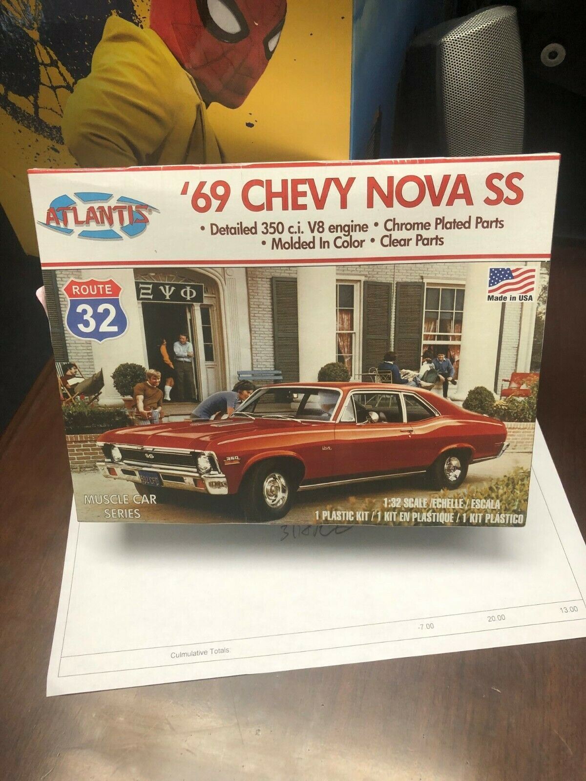 Chevy 1969 Nova SS 1/32 Scale Monogram Re-Issue Model Kit 181AT33 | eBay