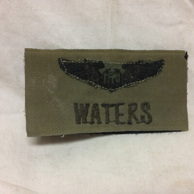 Military Patch Badge Air Force Flight Suit Name Tape Hook Loop Back ...