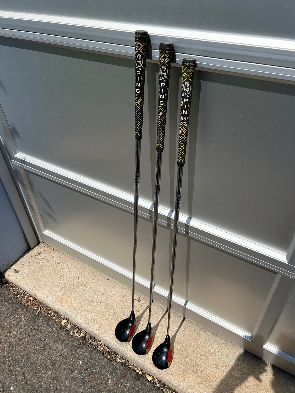 3 vintage Ping Eye2 Black/red Woods 1-3-5 Steel ZZ Lite Shafts, RH VGC ...