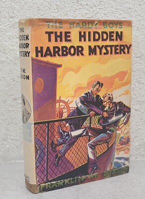Hidden Harbor Mystery Hardy Boys Franklin Dixon 1935 Hardcover Book DJ ...
