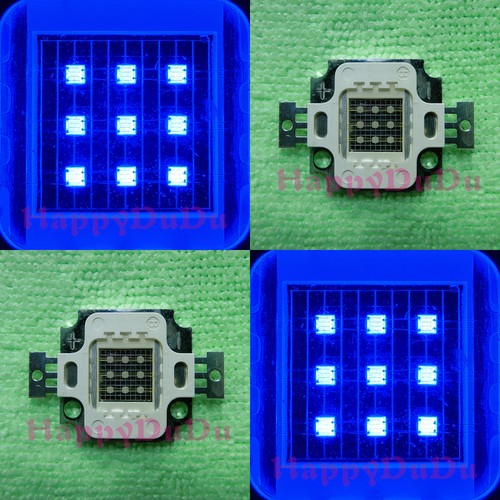 10pcs 10W Royal Blue 450nm~455nm High Power LED Lamp Light Bulb ...