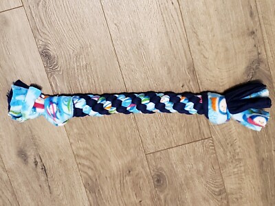 Large Handmade Fleece Dog Puppy Tug Pull Toy Rope Play 21 in | eBay