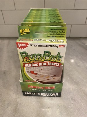 BuggyBeds BedBug Glue Traps, Attracts & Detects Bedbugs (4Pack) -lot Of ...