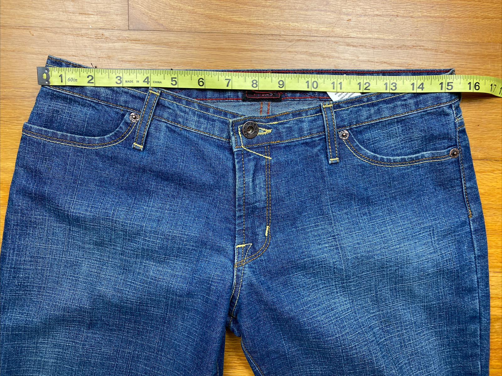 Y2K Von Dutch Vintage Flare Jeans Yellow Applique siz… - Gem