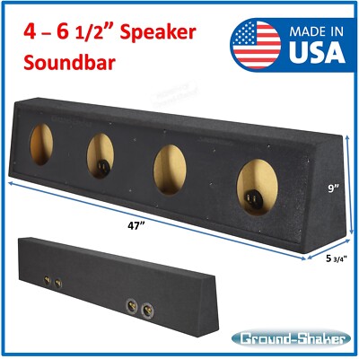 4 - 6 1/2" sound bar sealed speaker box 6.5 sub box Ground shaker ...