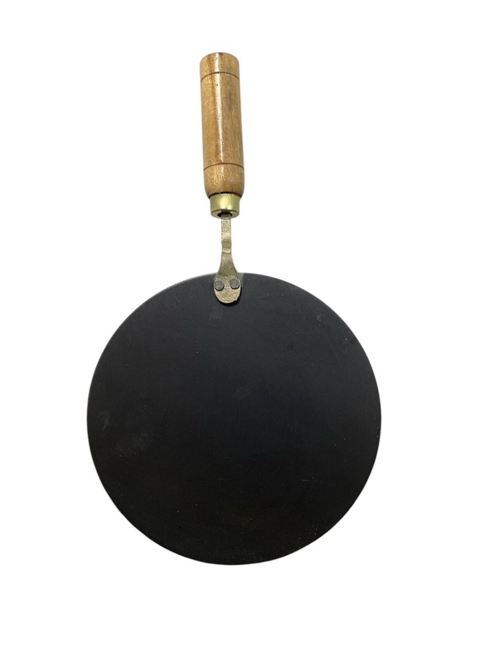 Iron Tawa Tava Crepe Pancake Pan Chapati Roti Wooden Handle Heavy Duty ...