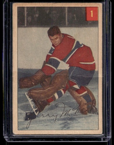 1954-55 Parkhurst Gerry McNeil #1 Montreal Canadiens | eBay