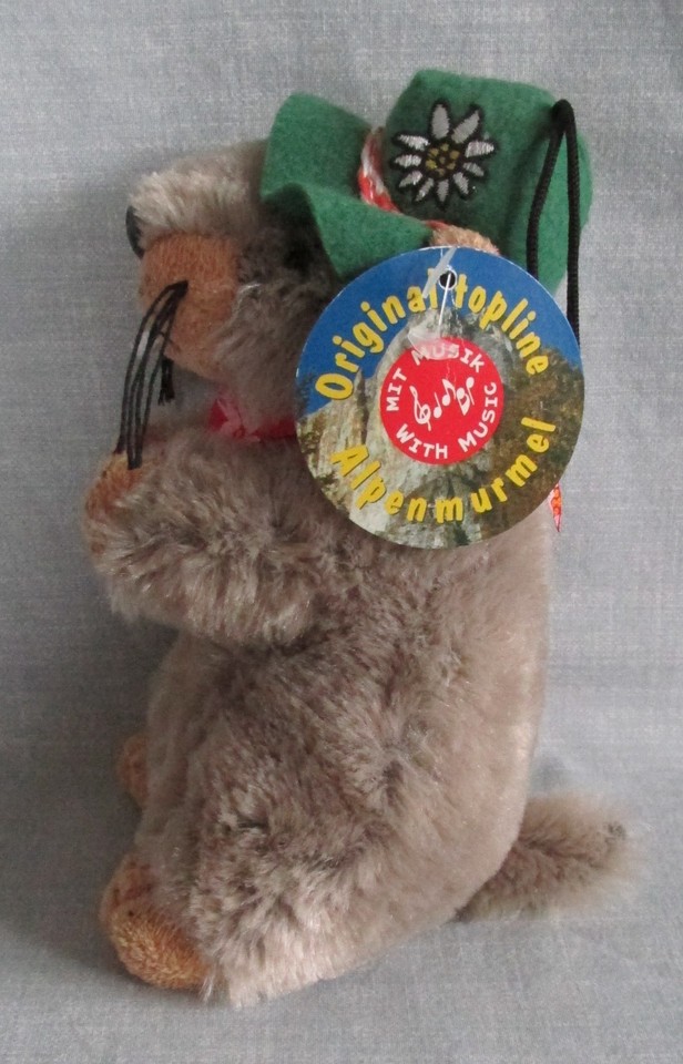TOPLINE AUSTRIA 7" PLUSH YODELING ALPEN MURMEL MARMOT TOY WITH TAG ...
