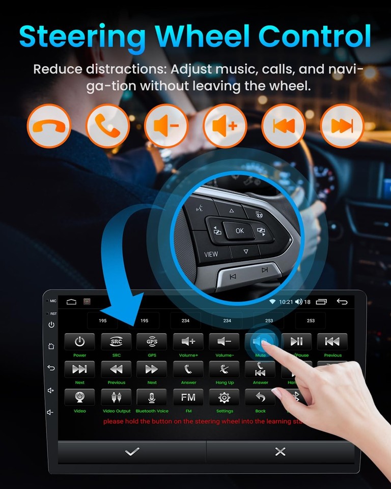Car Stereo Radio 32GB For 2012-2018 Ford Focus Android Auto CarPlay GPS ...