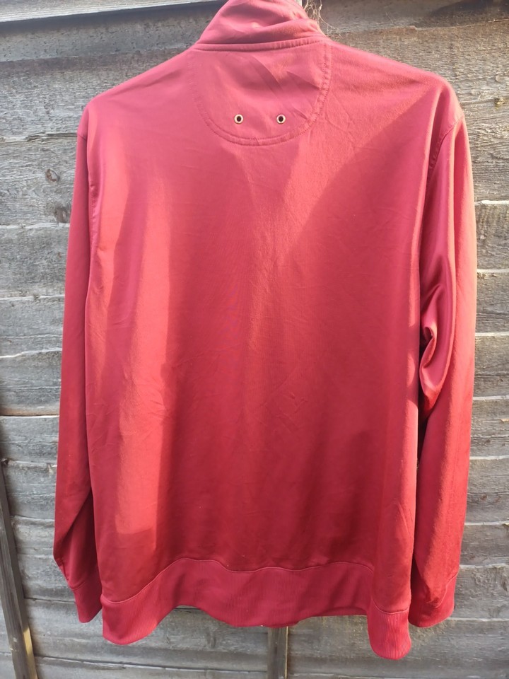2005 adidas red full zip track jacket size Large | eBay UK