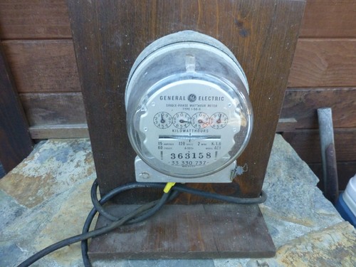 Vintage GE General Electric I-50-A Single Phase Watthour Electric Meter ...