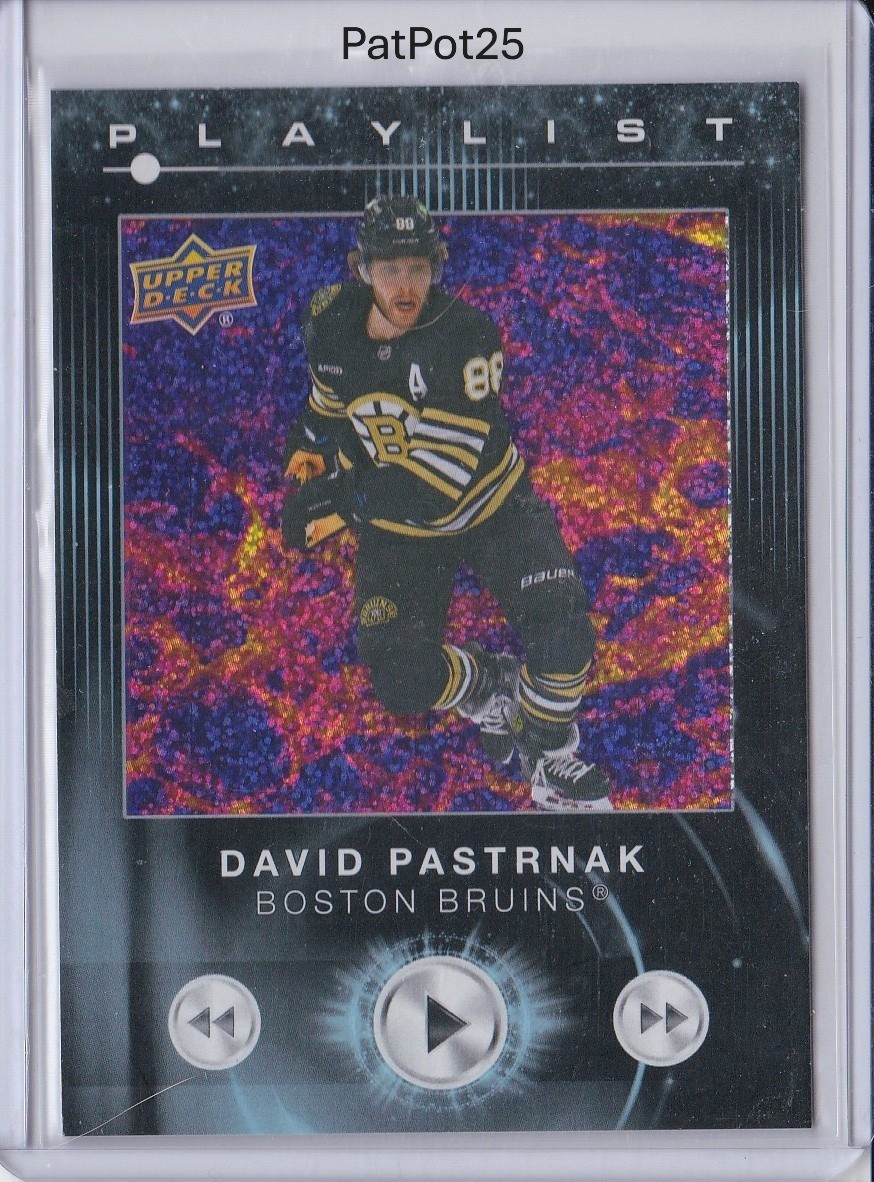 2024-25 Upper Deck series 2 PL-3 David Pastrnak playlist SPECKLED ...