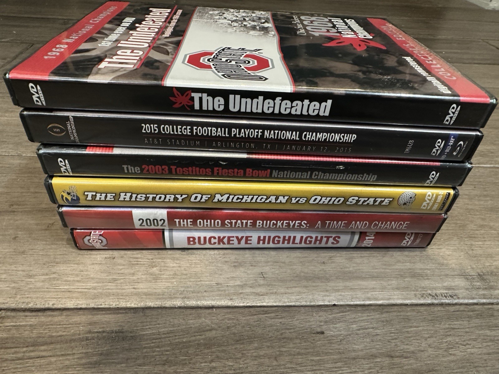Lot of 6 Ohio State Buckeyes Football DVDs Very clean - 2002 2003 2014 ...
