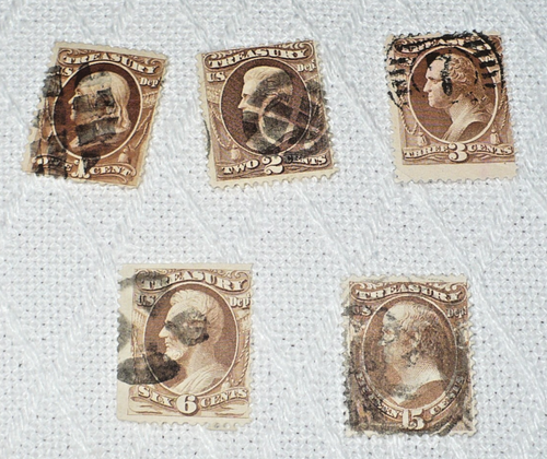 US Stamps Scott #s O72- O75, O79, Treasury Officials, Used | eBay