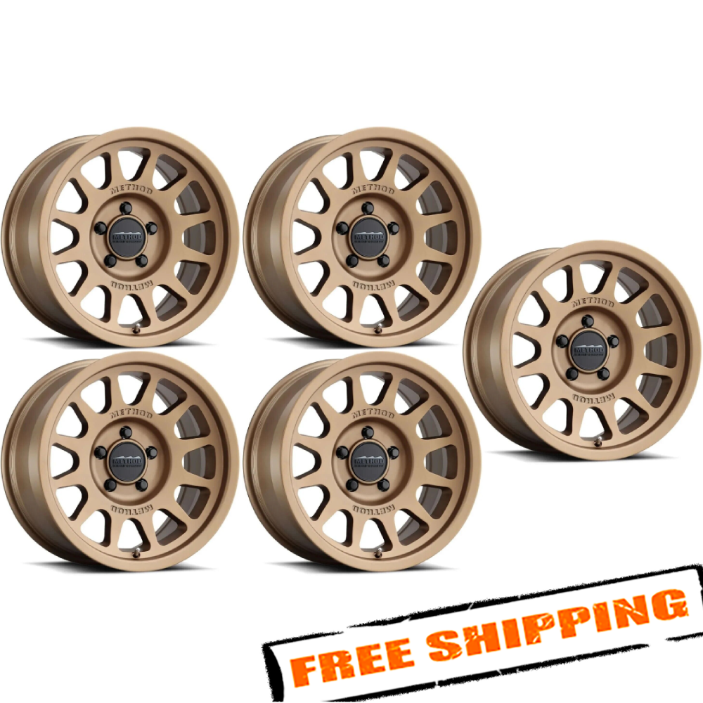Method Race Wheels Set of 5 17x8.5 5x127 0mm 71.5mm MR703 Matte Bronze ...