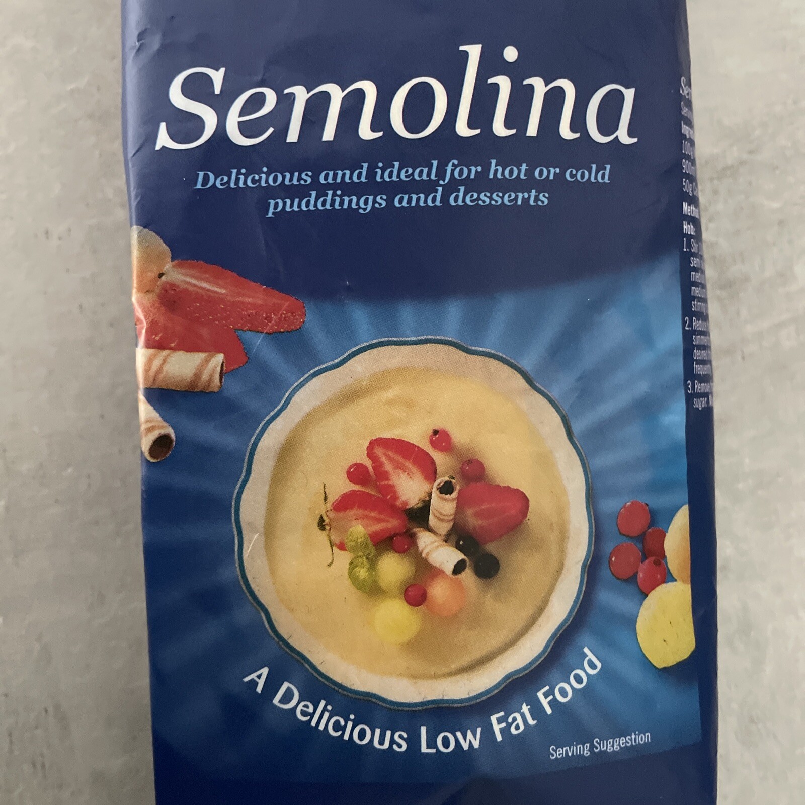 Whitworths Semolina 500G for Puddings Desserts and Sweets Vegan | eBay UK
