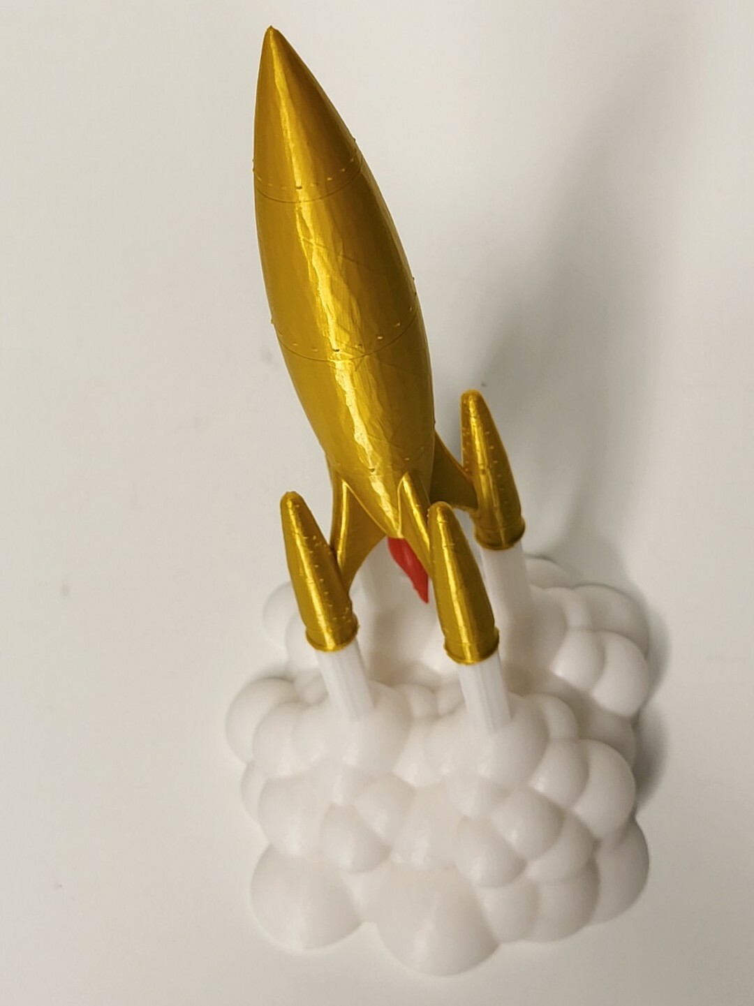 3D Printed Rocket Model, Scifi Space Rocket, Aerospace Decor 7.6" Gold ...