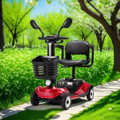 4 Wheels Mobility Scooter Folding Electric Power Wheelchair Shop Rider ...