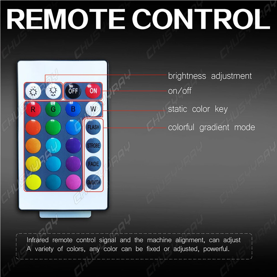 4pcs RGB LED DRL Car Styling Daytime Running Light Strip For Car SUV ...