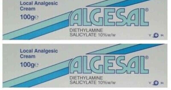 2x Algesal Local Analgesic Cream 100g - Lumbago, Fibrositis, Sciatica ...
