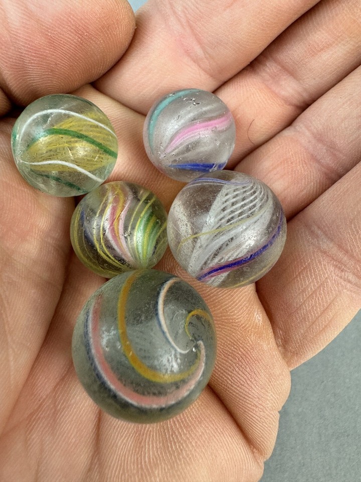Wonderful Vintage Handmade German ? Marbles Lot Of 5 | eBay