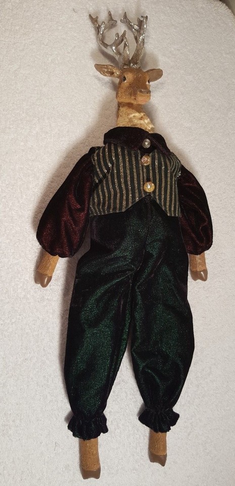 VTG RARE December Diamonds 24" Resin Mr & Miss Poseable Reindeer Dolls ...