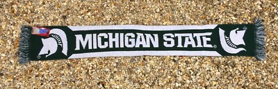 Michigan State SPARTANS Scarf~GO GREEN GO WHITE Student Section Pride ...
