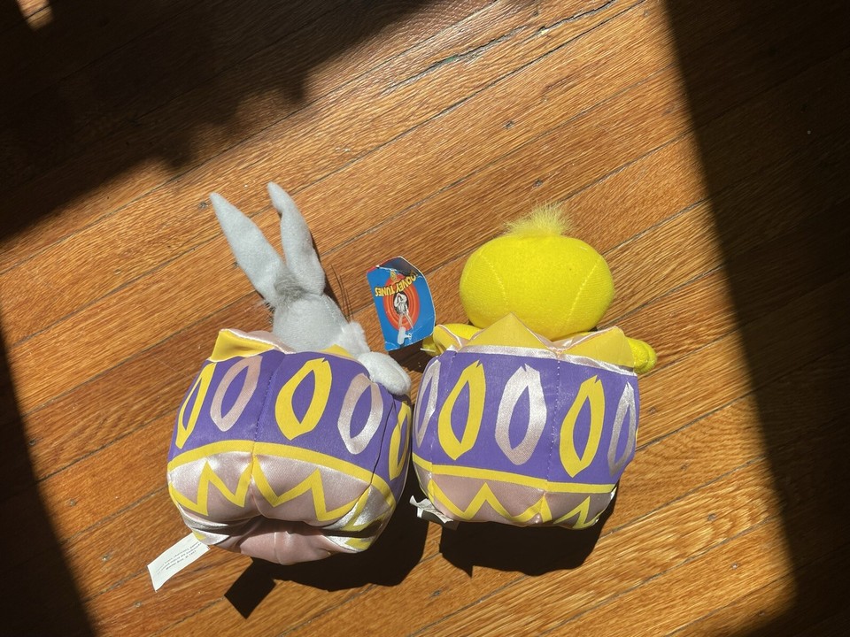 Play By Play Looney Tunes Easter Baby Tweety/Bugs Toy Egg Plush 1997 ...