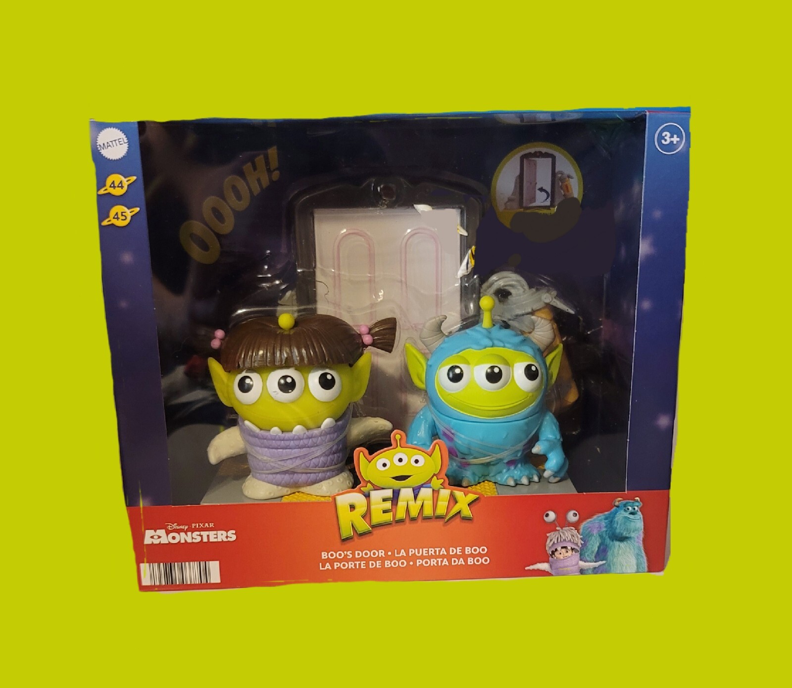 Disney Pixar Alien Remix Monster's Inc Boo's Door Sulley #44 Boo #45 ...
