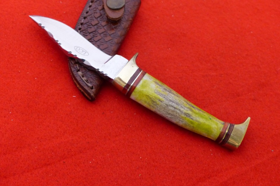 LCO Lac Corte Orrielles Custom 6" Genuine Stag Fixed Blade Sheath Knife ...