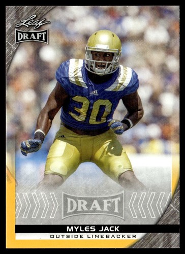 2016 Leaf Draft Gold Myles Jack Rookie Jacksonville Jaguars #66 | eBay