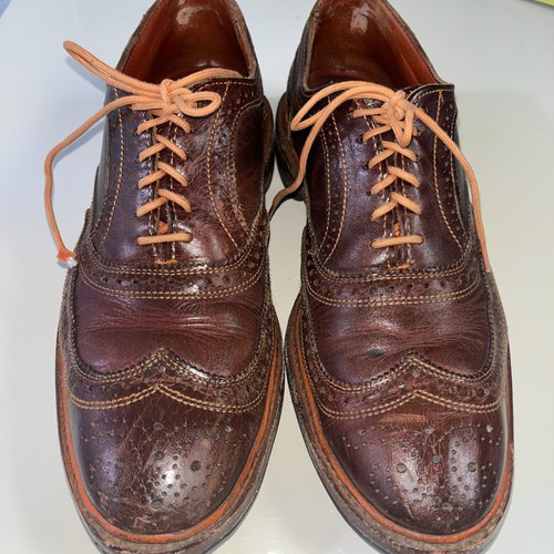 ALLEN EDMONDS 10(?) D RIDGEWAY BROWN LEATHER WINGTIP. ***READ** | eBay