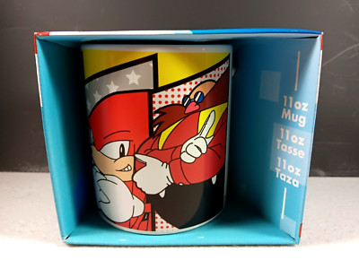Sonic The Hedgehog Ceramic Mug Dr. Eggman & Knuckles 11oz Sega Video ...
