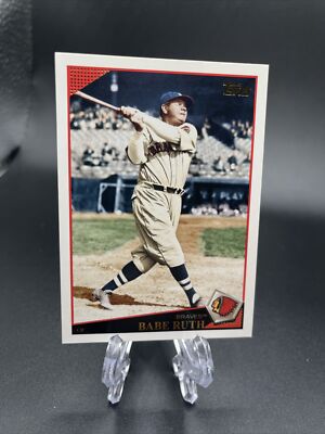 2009 Topps Update UH330 BABE RUTH SP Short Print Photo Variation Braves ...