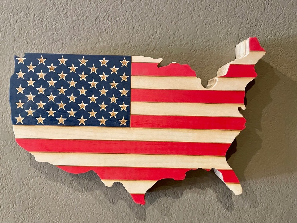 American Flag RFID Hidden Gun Art Safe Secret Firearm | Tactical ...