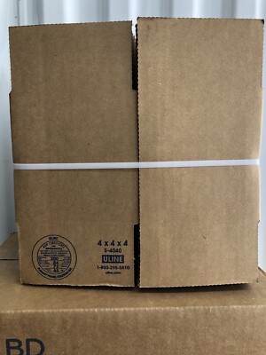 25 - 4 x 4 x 4" U-Line Corrugated Kraft Shipping Boxes S-4040 (5518) | eBay
