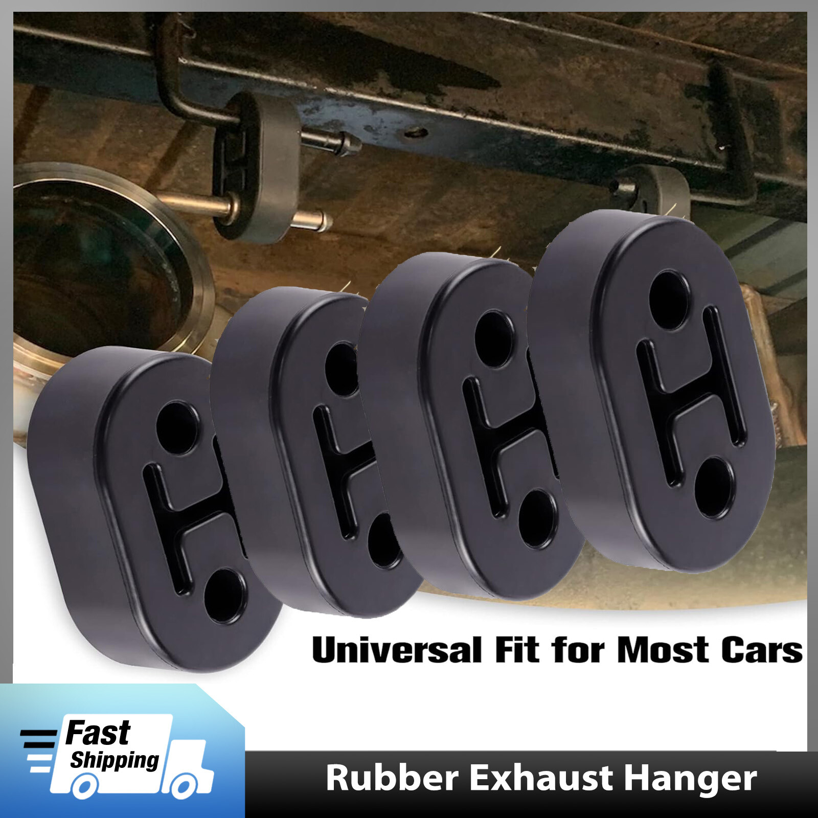 4Pcs Rubber Exhaust Hanger Tailpipe Mount Bracket Heavy Duty Bushing ...