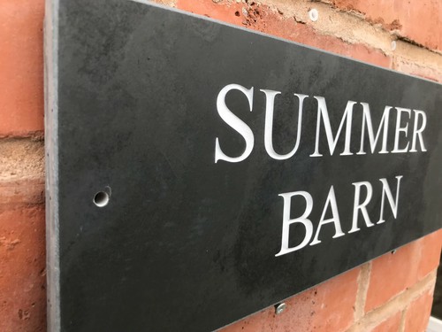 Smooth surface Slate House Gate Plaque Sign 400mm x 150mm ANY NAME ...