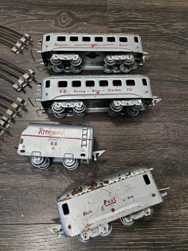 Vintage Pre-War Locomotive Antique French JEP Train Set W/ JEP ...