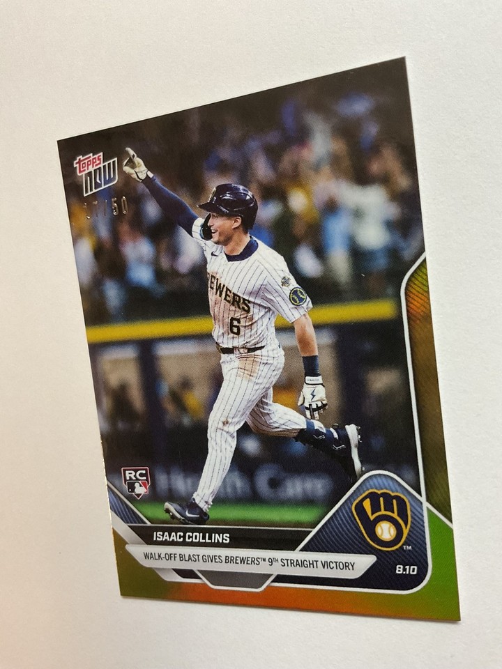 17/50* Isaac Collins (RC) Walk Off HR - 2025 MLB Topps NOW® Card 545 ...