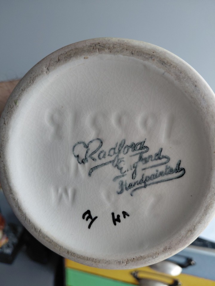 E. Radford Vintage Pottery Hand Painted Tall Jug/Vase With Floral ...