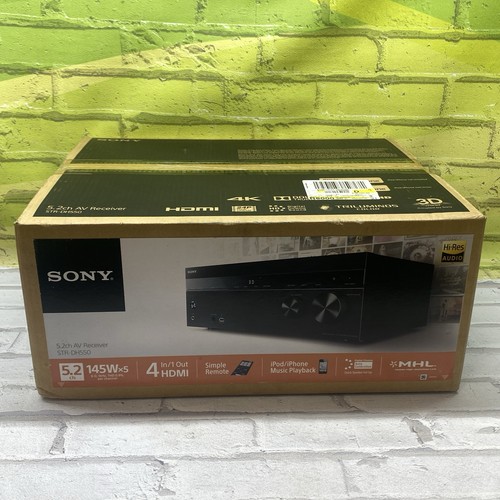 Sony STR-DH550 5.2 Channel 4K AV Receiver - New In Box | eBay