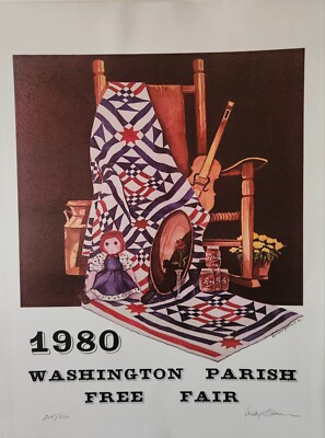 Washington Parish BOGALUSA Louisiana Fair Poster 1980 Signed And ...