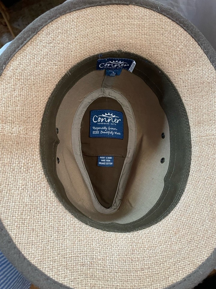 Conner Hats Handmade Water Resistant Hemp Organic Cotton Bands Outback ...