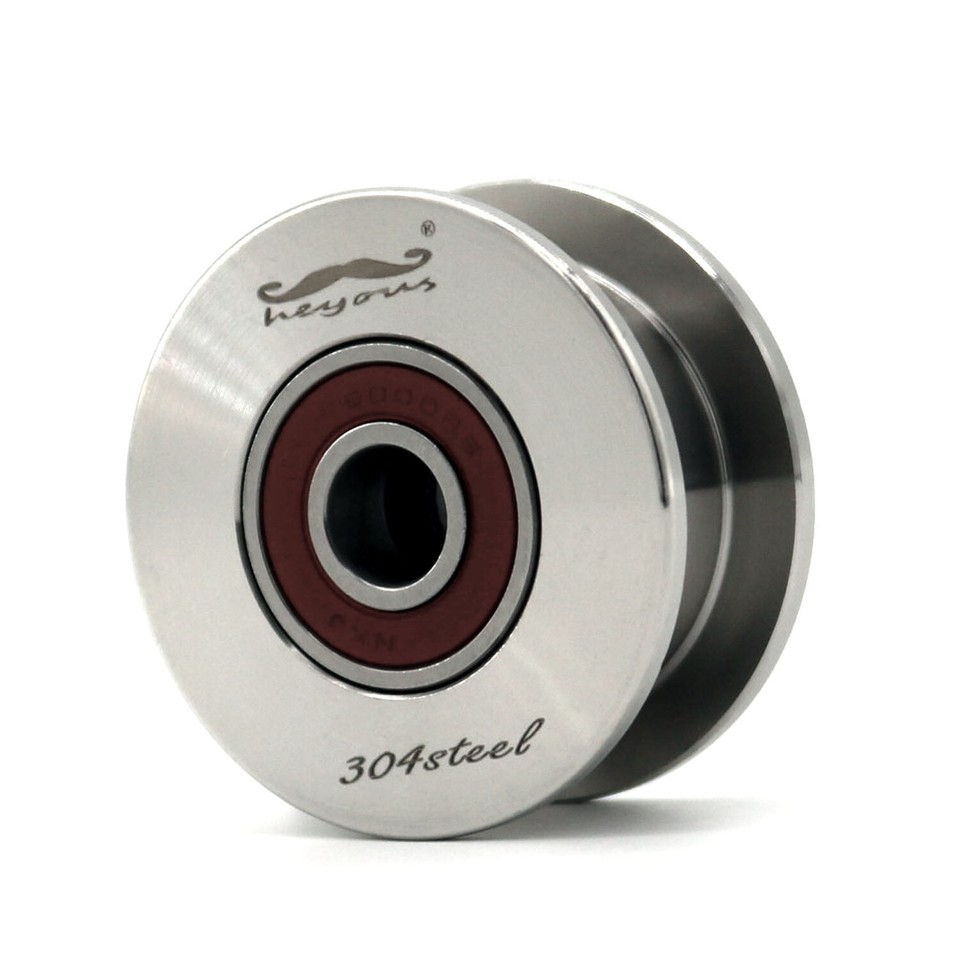 2X H-Pulley Wheel Alloy Flat Belt Steel Flat Belt Pulley Small Roller ...