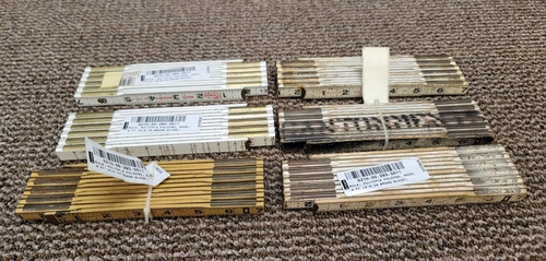 6 Evans Goldblatt Folding Wood Ruler Measure Brick Masons Brass Slide ...