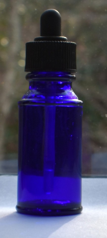 Vintage Antique Cobalt Blue Glass Poison Iodine Tincture with Dropper ...