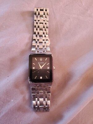 Bulova 96D145 Mens Quadra Silver Watch 42429567207| eBay