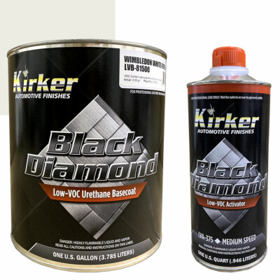 1 Gal Kirker Black Diamond Car Paint Wimbledon White Ford LVB-81500 w ...